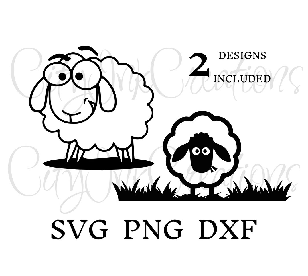 Cute Sheep SVG Svg Files for Cricut Sheep Outline Illustration Funny ...