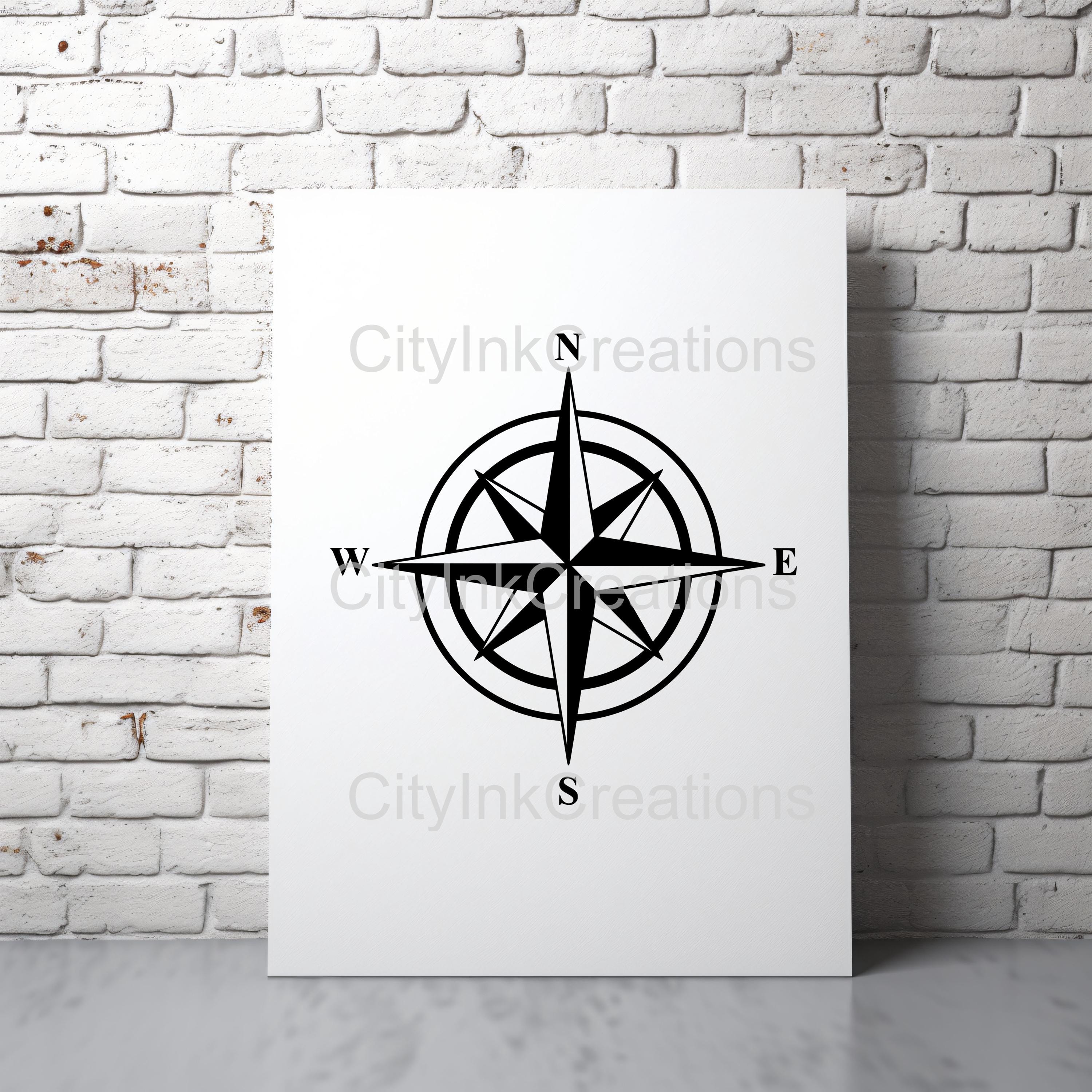 Nautical Compass Rose SVG, Wind Rose, Nautical Coordinates, Marine ...