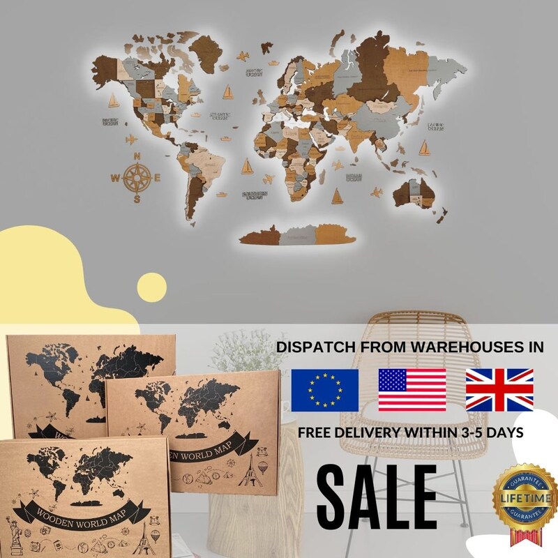 Led World Map - Etsy