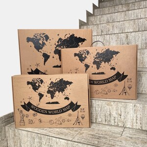 Wooden World Map , DIY Map , World Map Wall Art, Home Decor ...