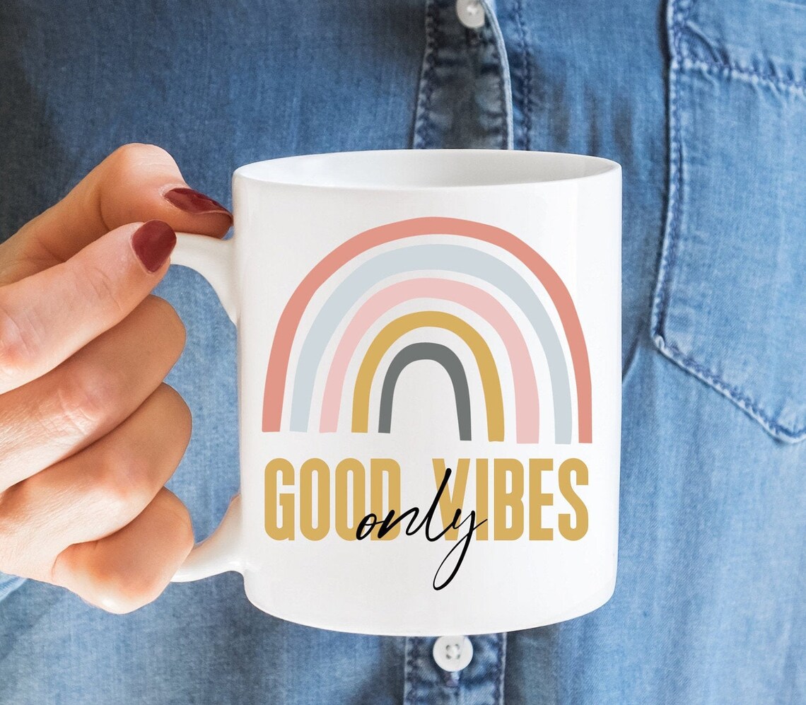 Good Vibes only Coffee Mug. Stay Positive Gift. Good vibes | Etsy