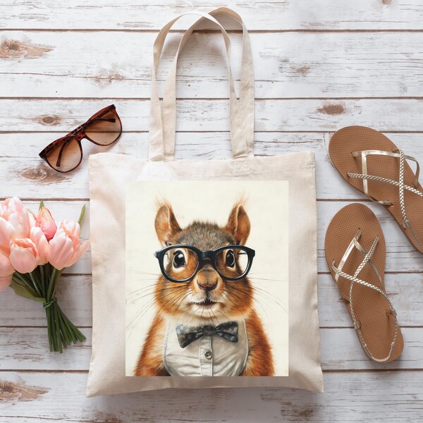 Squirrel Tote Bag - Etsy
