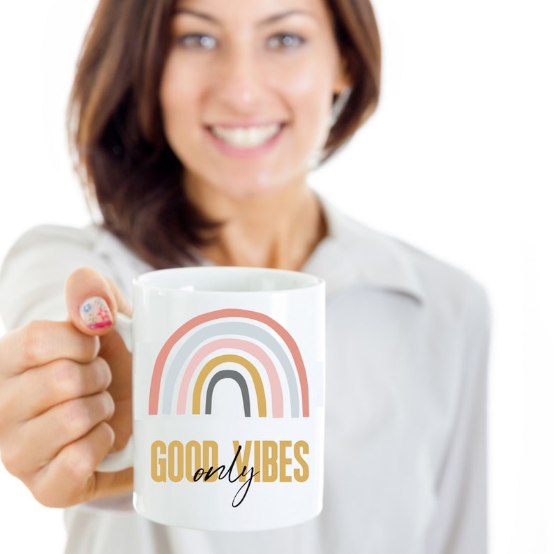 Good Vibes Only Coffee Mug. Stay Positive Gift. Good Vibes - Etsy