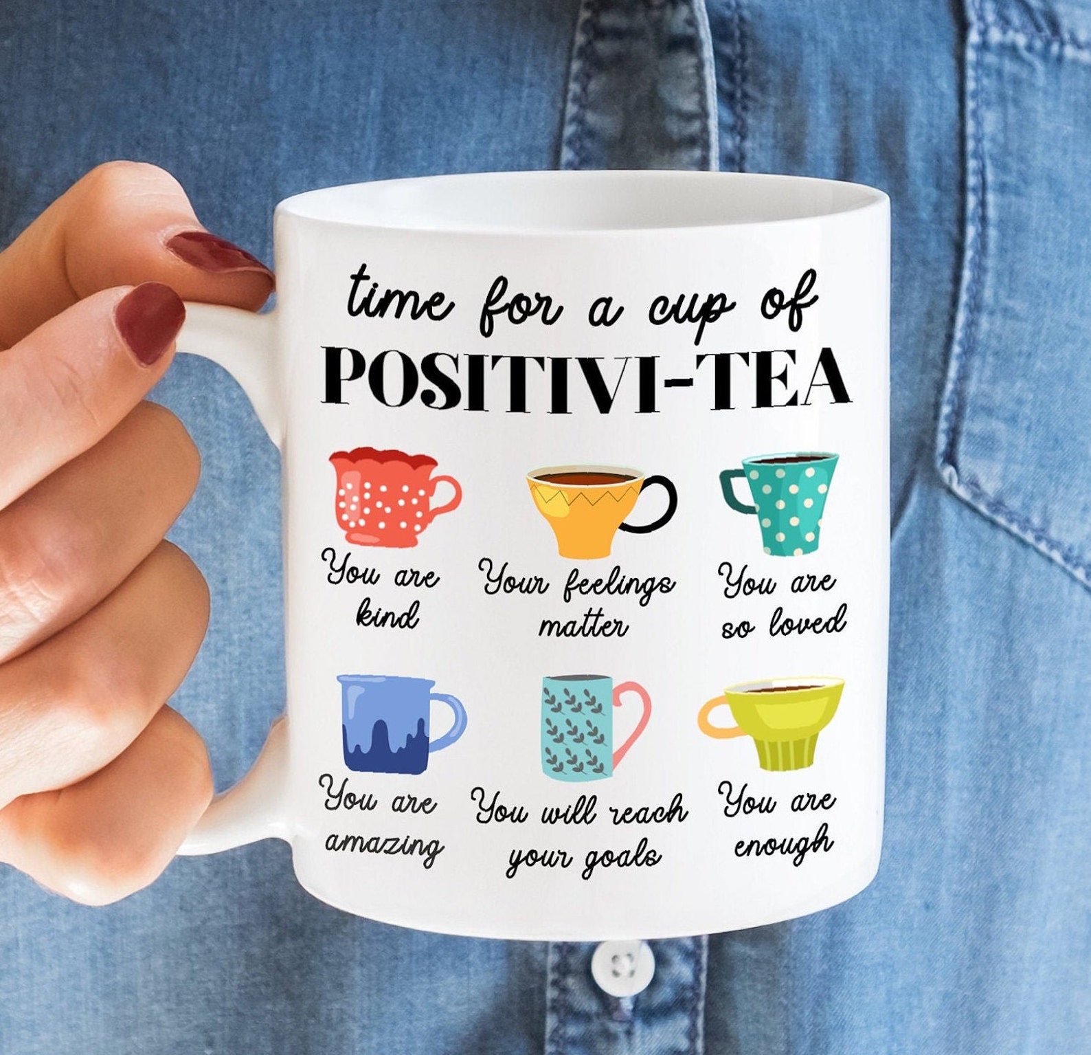 Time for a Cup of Positivi-tea Mug. Positive Mindset Gift - Etsy