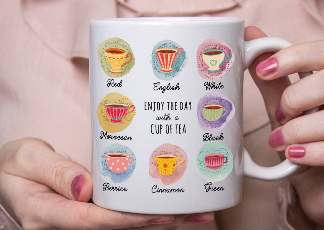 Tea Lover Mug. Types of Tea, Tea Guide, Tea Collection Gift, Tea ...