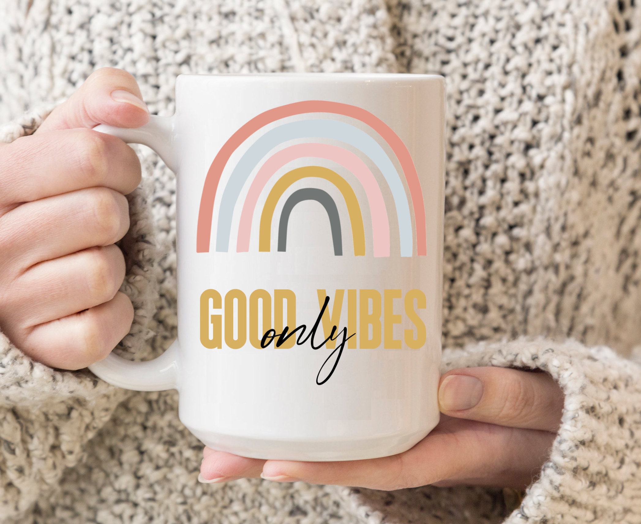 Good Vibes Only Coffee Mug. Stay Positive Gift. Good Vibes - Etsy