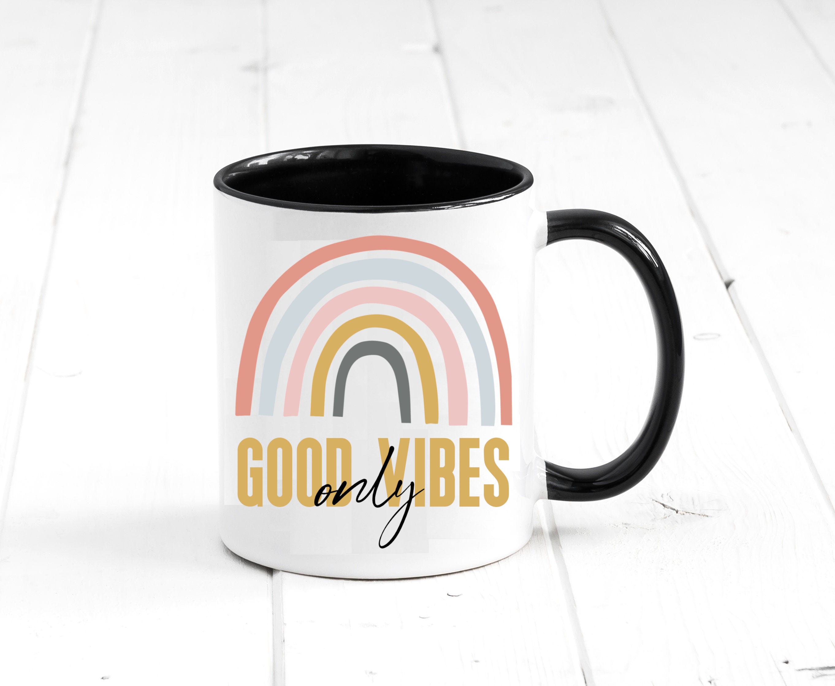 Good Vibes Only Coffee Mug. Stay Positive Gift. Good Vibes - Etsy