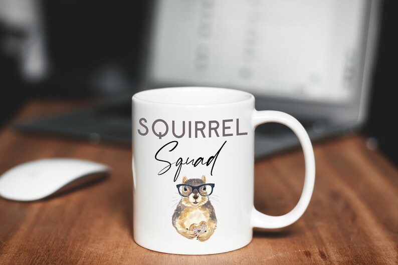 Squirrel Squad Mug. Cute Squirrel Mug. Squirrel Lover Gift | Etsy