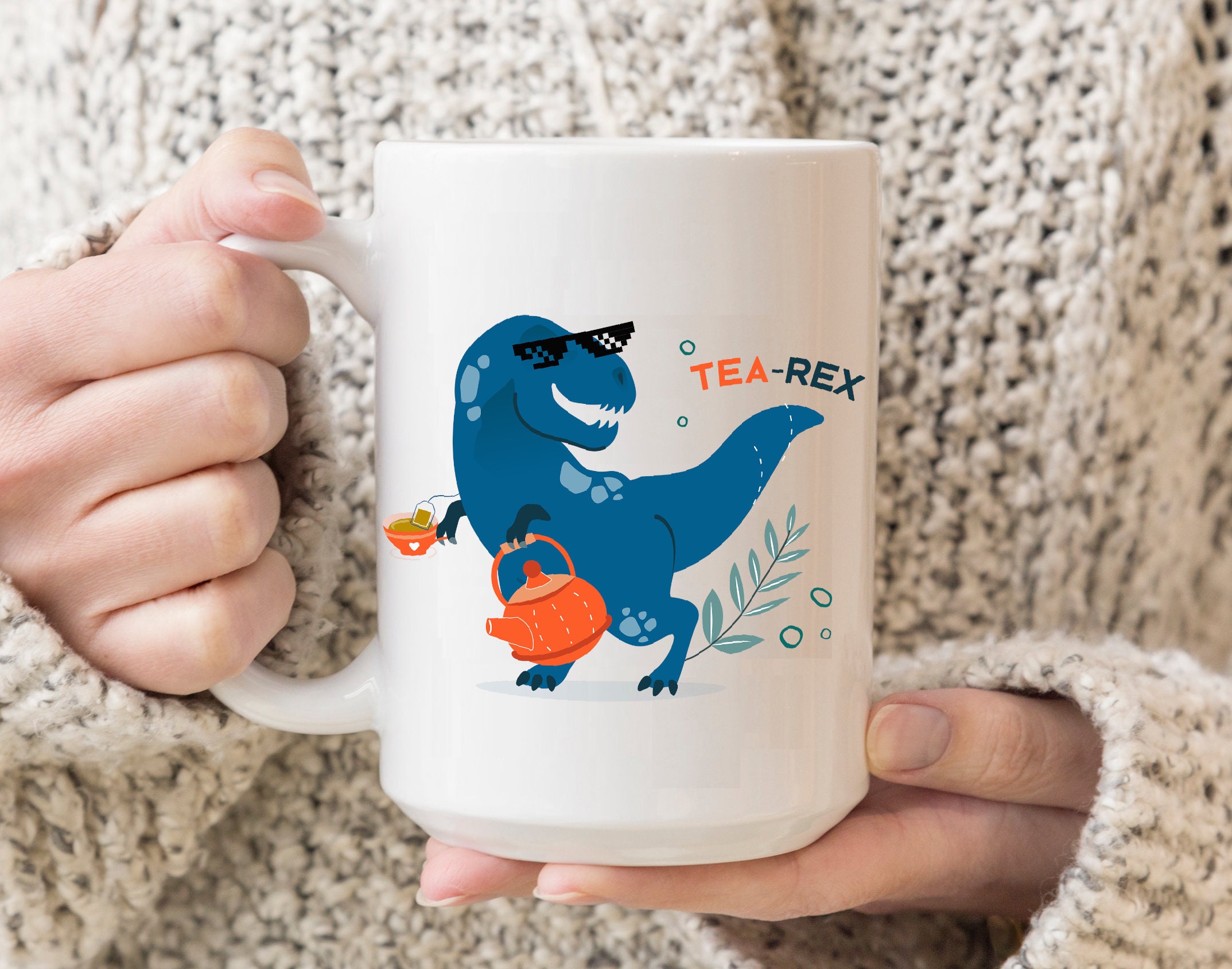 Tea-rex Mug. Funny T-rex Cup. Cute Dinosaur Gift. - Etsy
