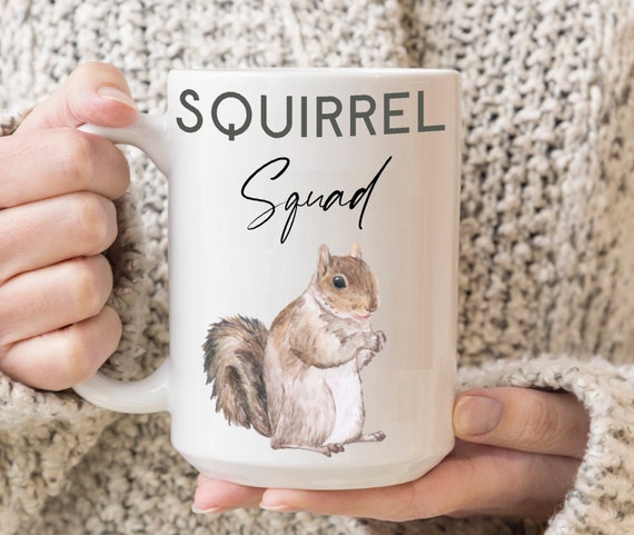 Squirrel Squad Mug. Cute Squirrel Mug. Squirrel Lover Gift | Etsy