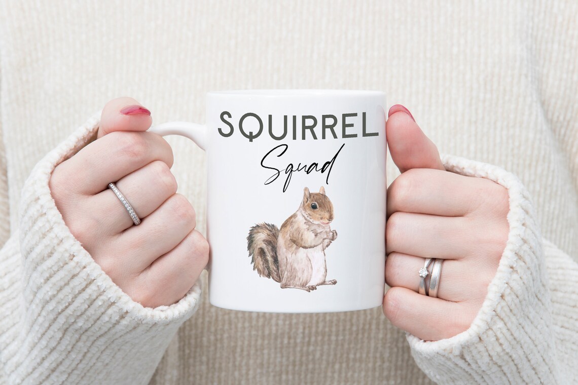 Squirrel Squad Mug. Cute Squirrel Mug. Squirrel Lover Gift | Etsy