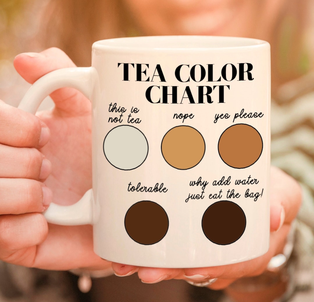 Tea Color Chart Mug: Funny Tea Lover Gift - Etsy