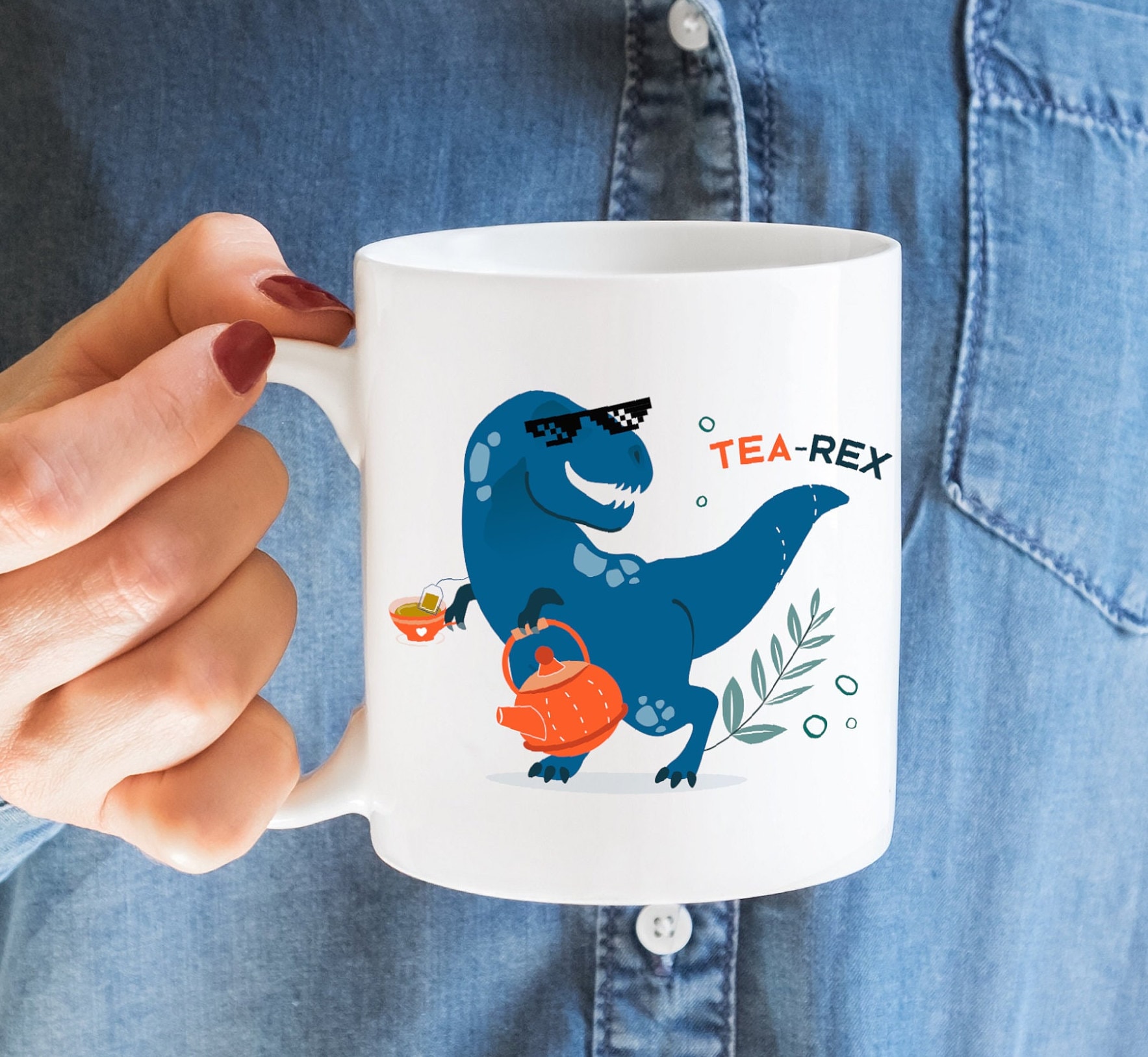 Tea-rex Mug. Funny T-rex Cup. Cute Dinosaur Gift. - Etsy