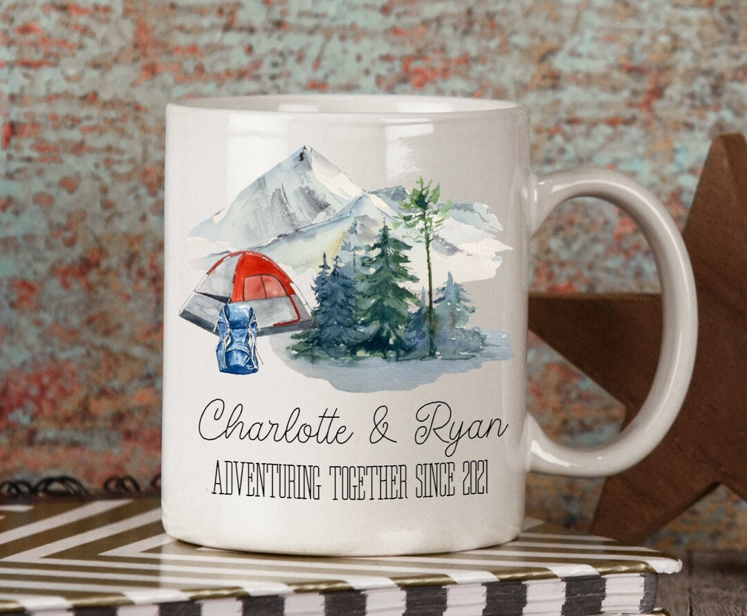 Adventuring Together Mug. Custom Wedding Mug. Anniversary Gift, Camping ...