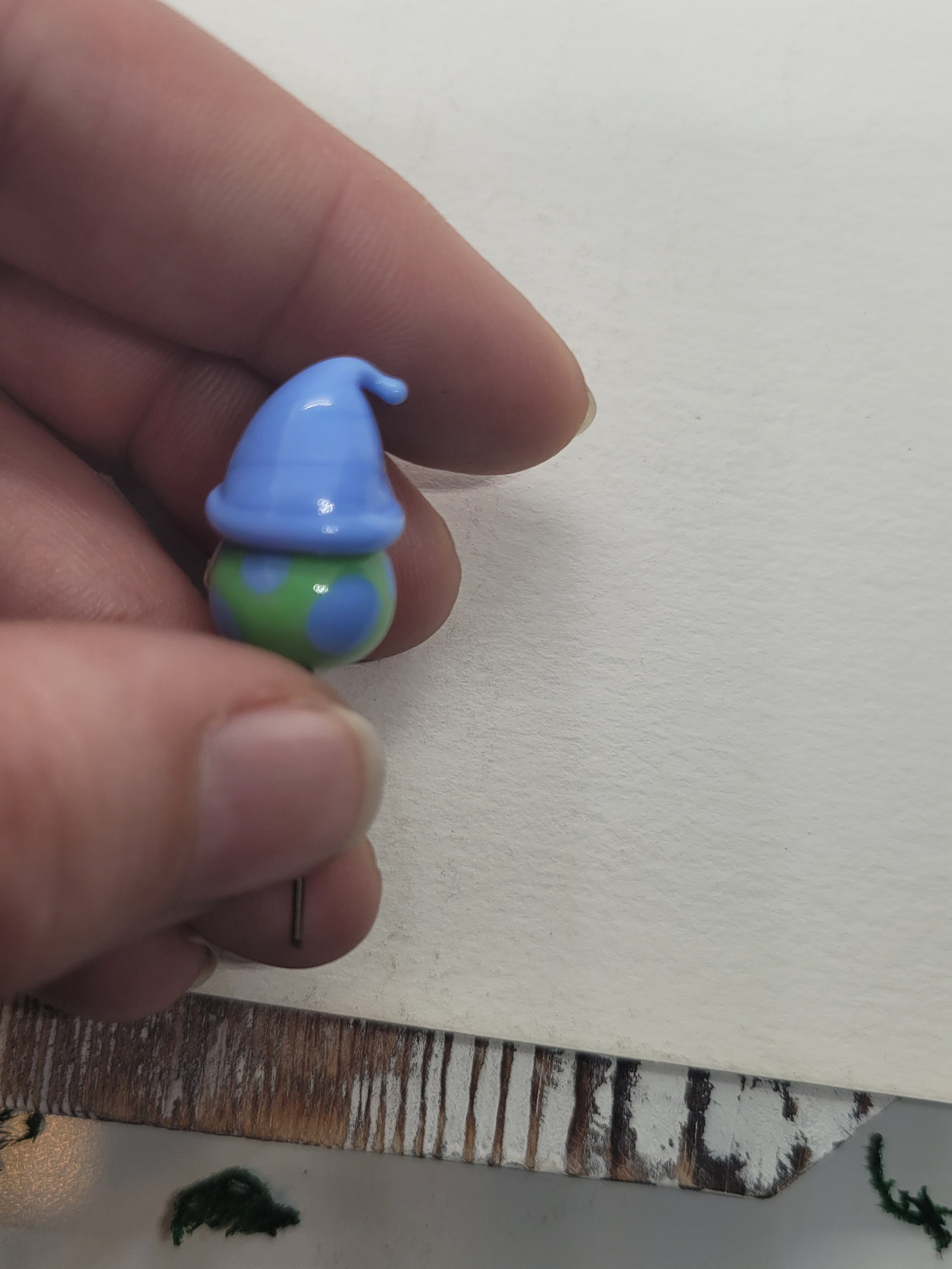 Small Garden Gnome, Handmade Colorful Gnome, Glass Gnome, Fairy Garden ...