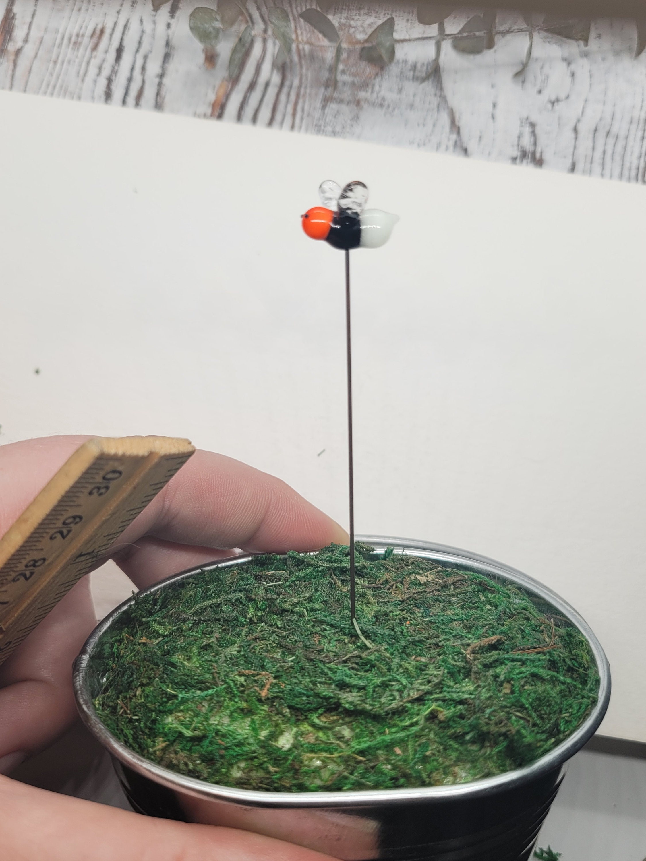 Patio Decor, Glass Firefly With Glow Butt Plant Poker, Glow in the Dark ...