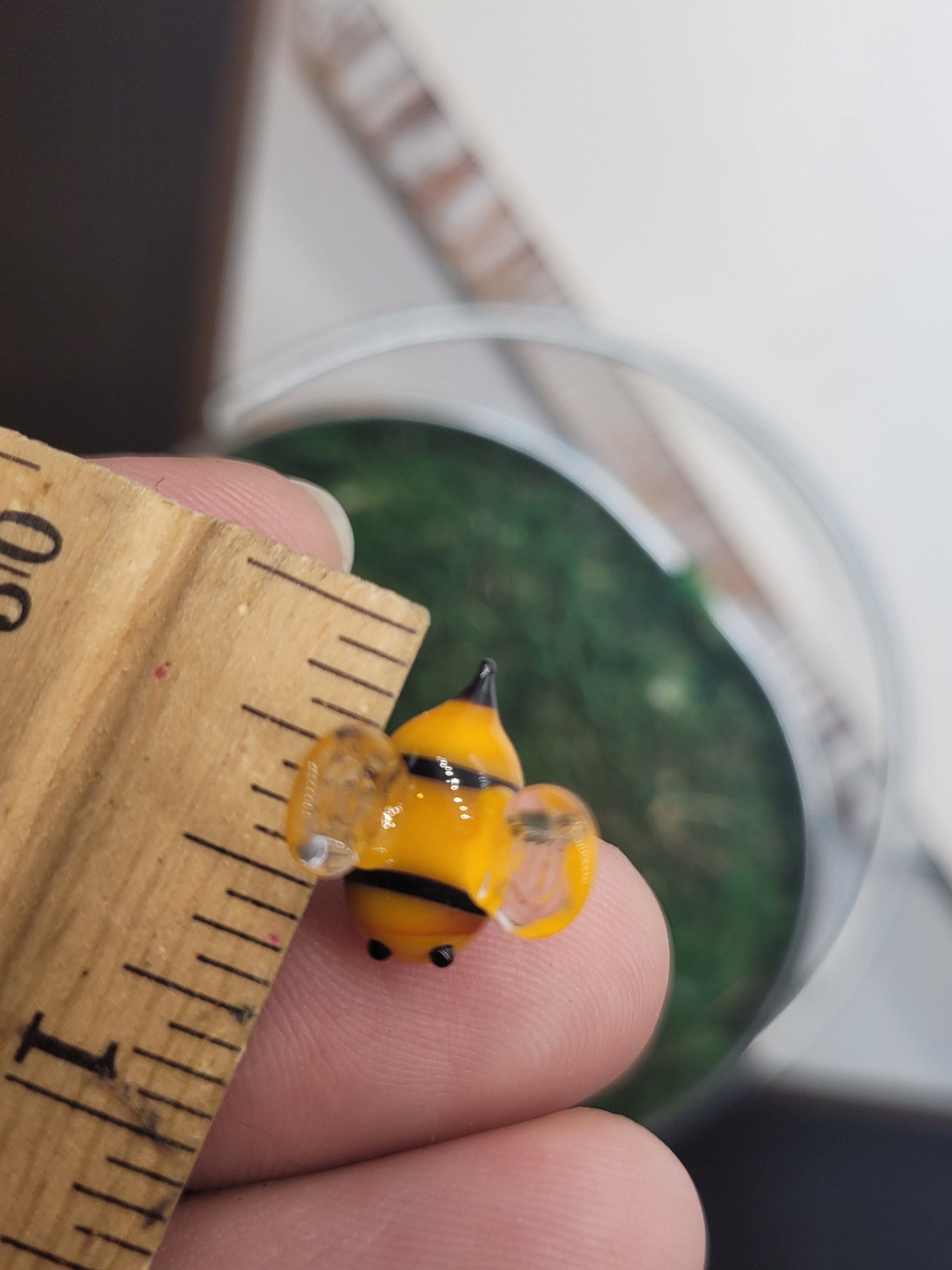 Fairy Garden Bee, Glass Bumble Bee, Miniatures for Fairy Garden ...