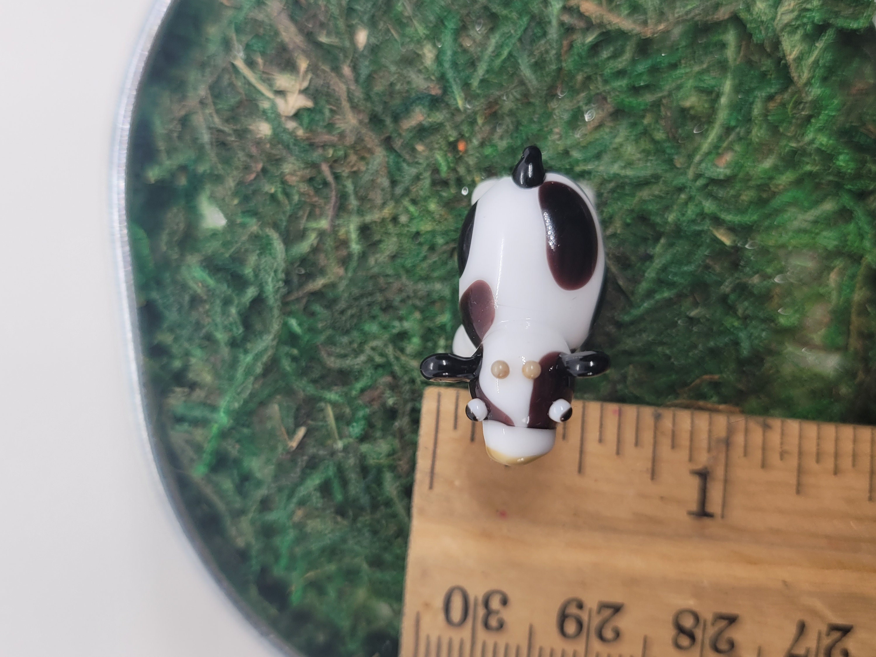 Fairy Garden Cow, Handmade Glass Cow, Terrarium Decoration - Etsy