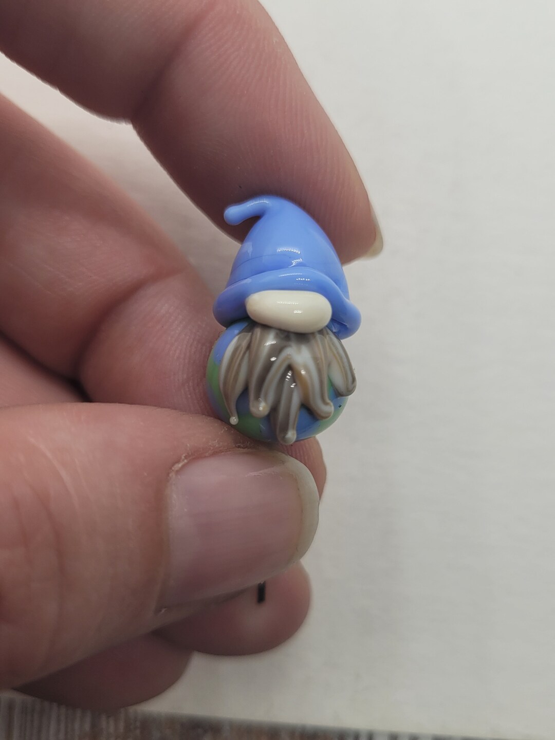 Small Garden Gnome, Handmade Colorful Gnome, Glass Gnome, Fairy Garden ...