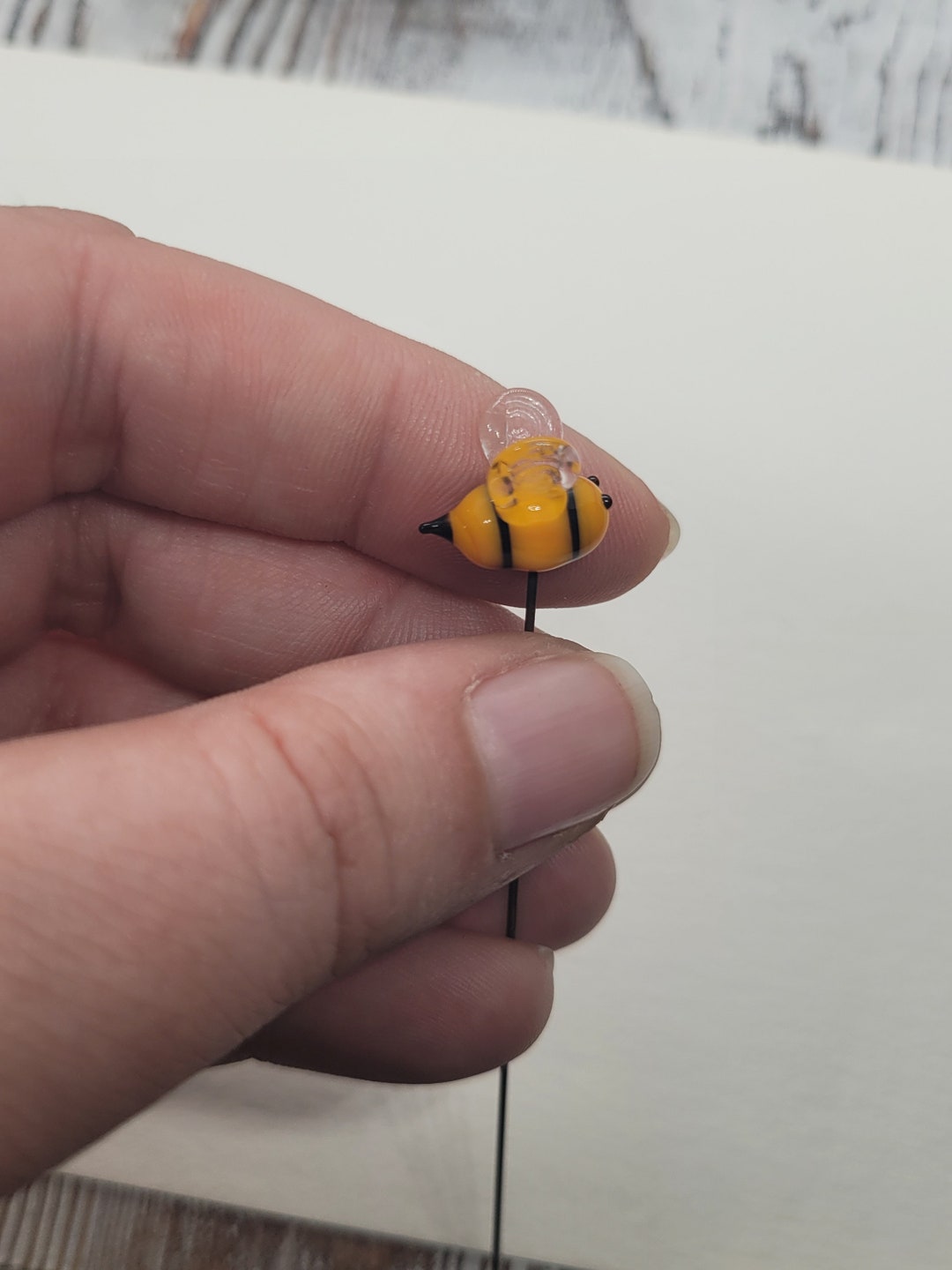 Fairy Garden Bee, Glass Bumble Bee, Miniatures for Fairy Garden ...