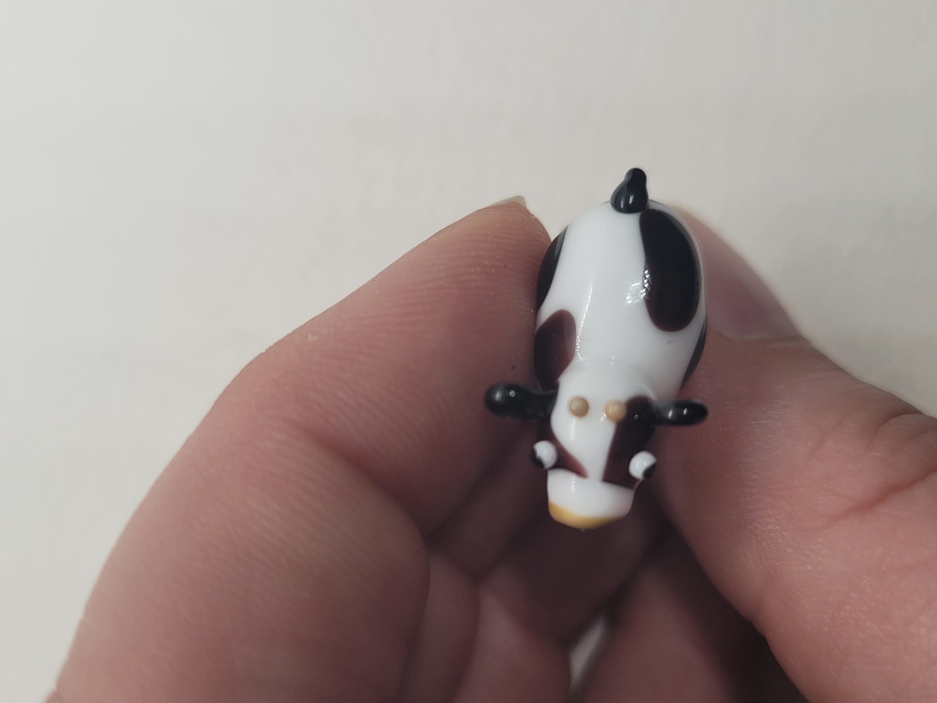 Fairy Garden Cow, Handmade Glass Cow, Terrarium Decoration - Etsy