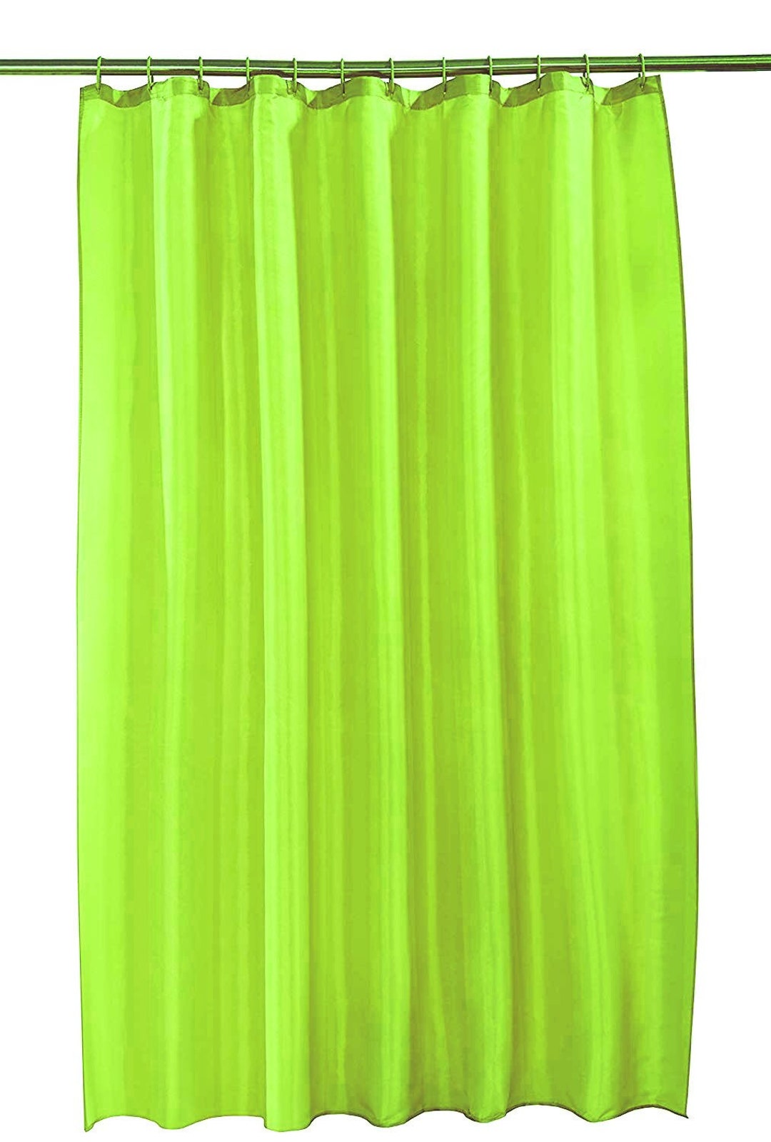 Plain Lime Shower Curtain With 12 Ring Hooks Bold Bright Neon Green - Etsy