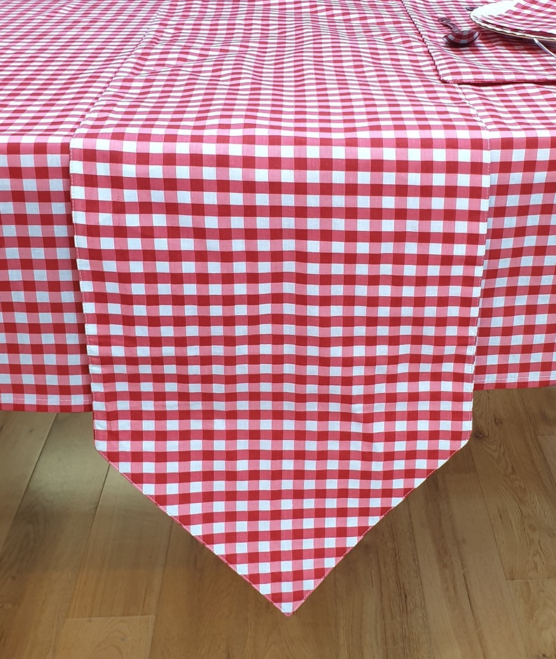 Gingham Red Table Cloth Traditional Picnic Check Cherry - Etsy