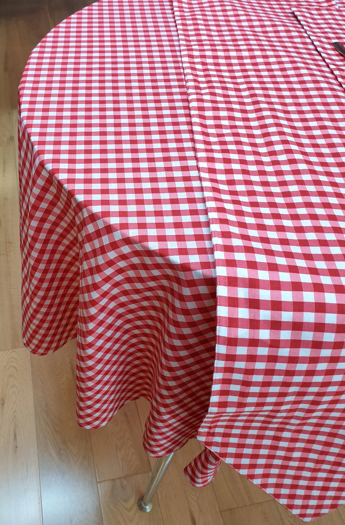 Gingham Red Table Cloth Traditional Picnic Check Cherry | Etsy