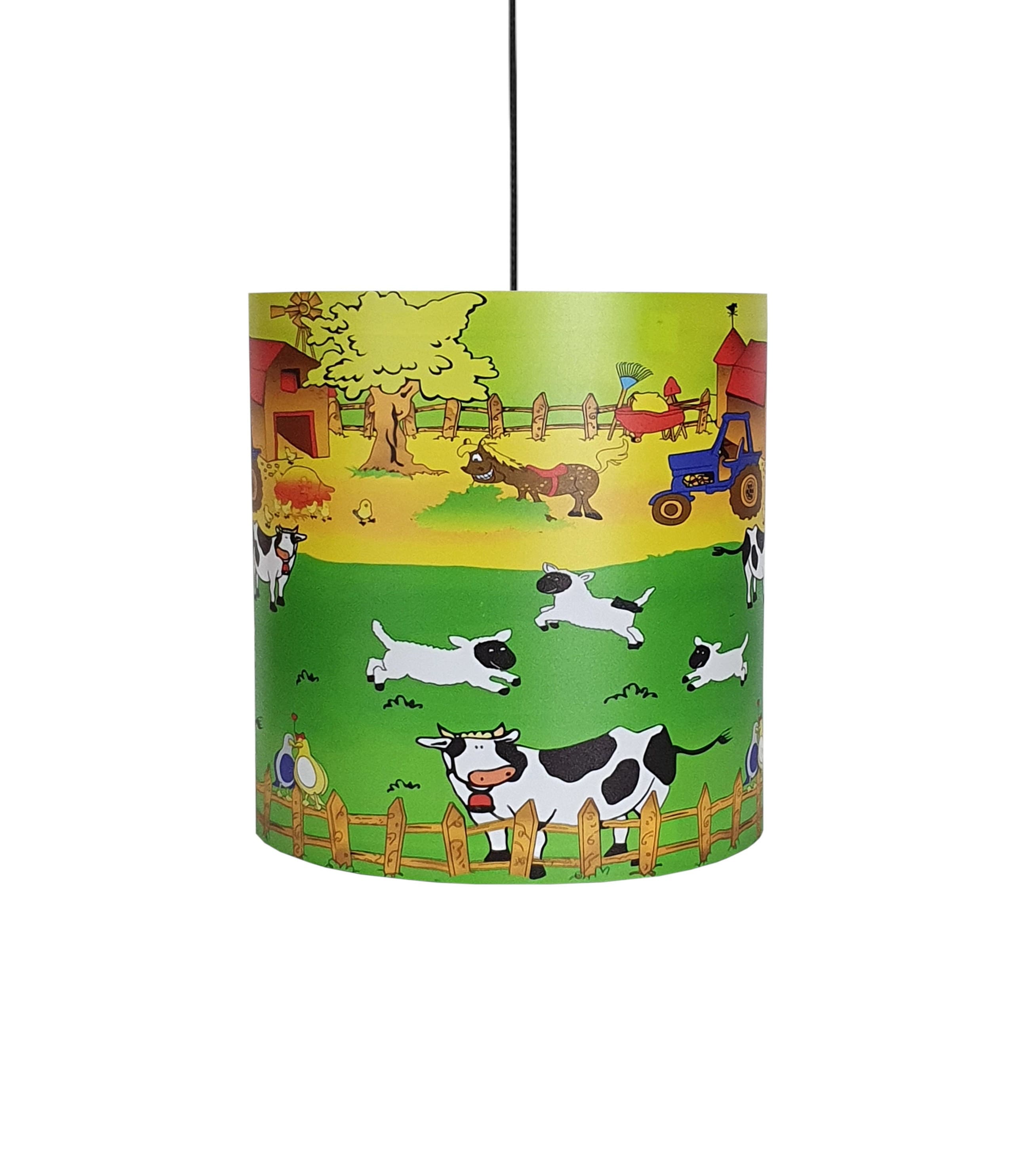 Light Shade Farmyard Friends, Novelty Kids Farm Animals, Cow Horse ...