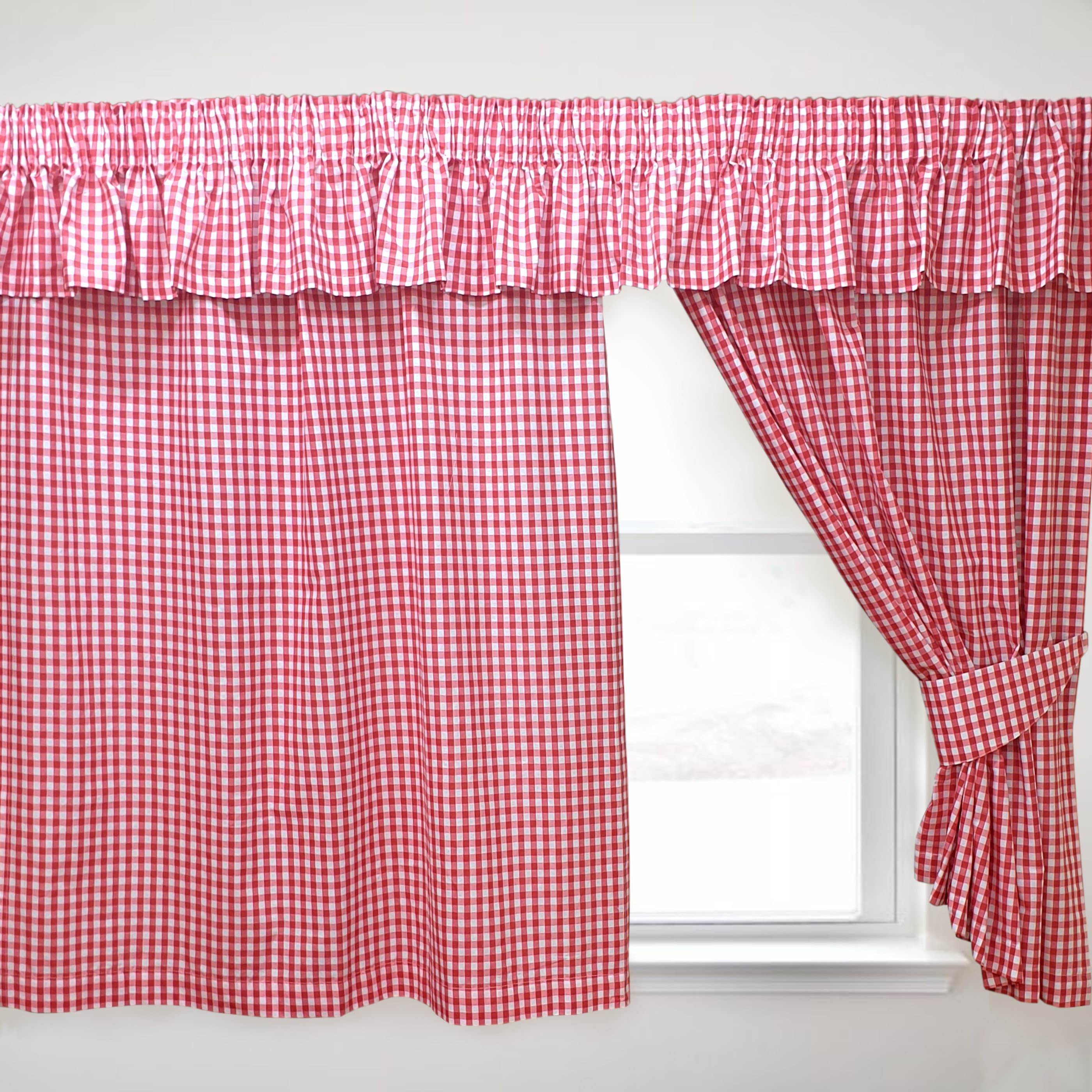 Modern Red Kitchen Curtains