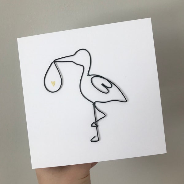 New Baby Stork Card - Etsy UK