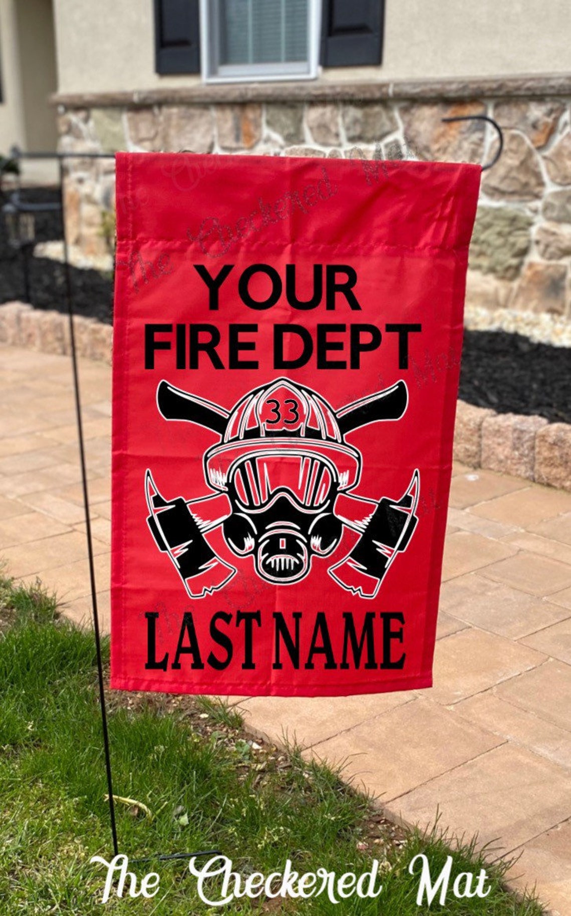 Fire Department Personalized Garden Flag Fireman Yard Flag | Etsy India