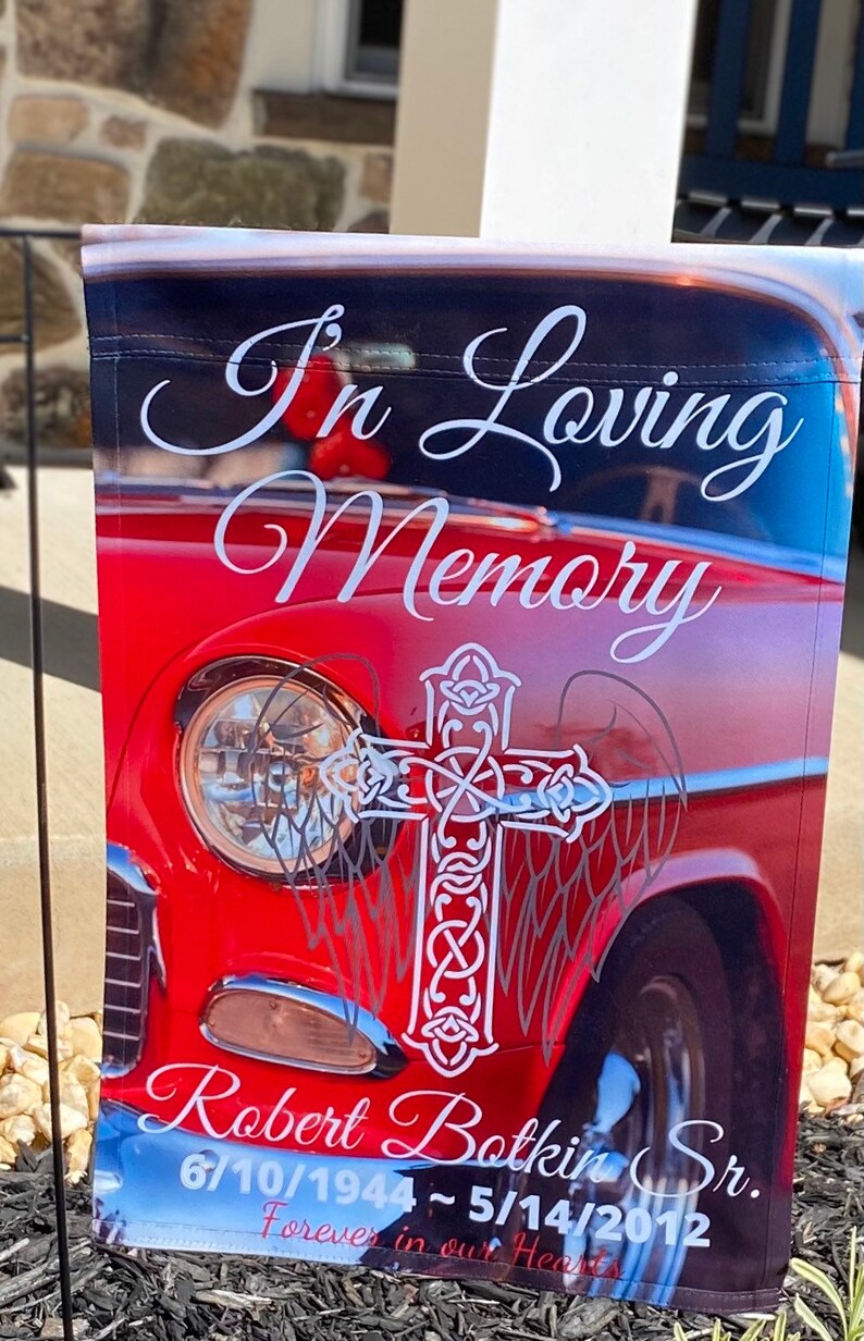 Memorial Flag Memory Flag Loss of Loved One Graveside | Etsy