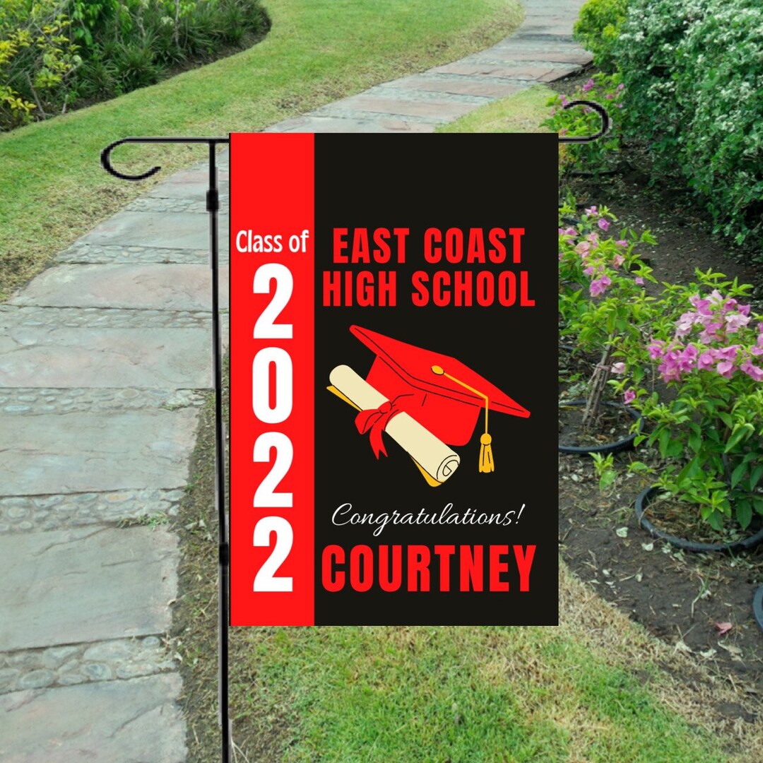 Class of 2025 Graduation Flag Customized With School and Student Name ...