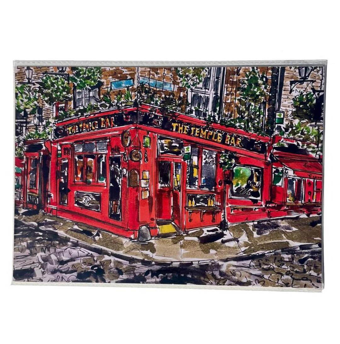 The Temple Bar, Dublin (A4 Print). Irish Pub Art Print. Iconic Dublin ...
