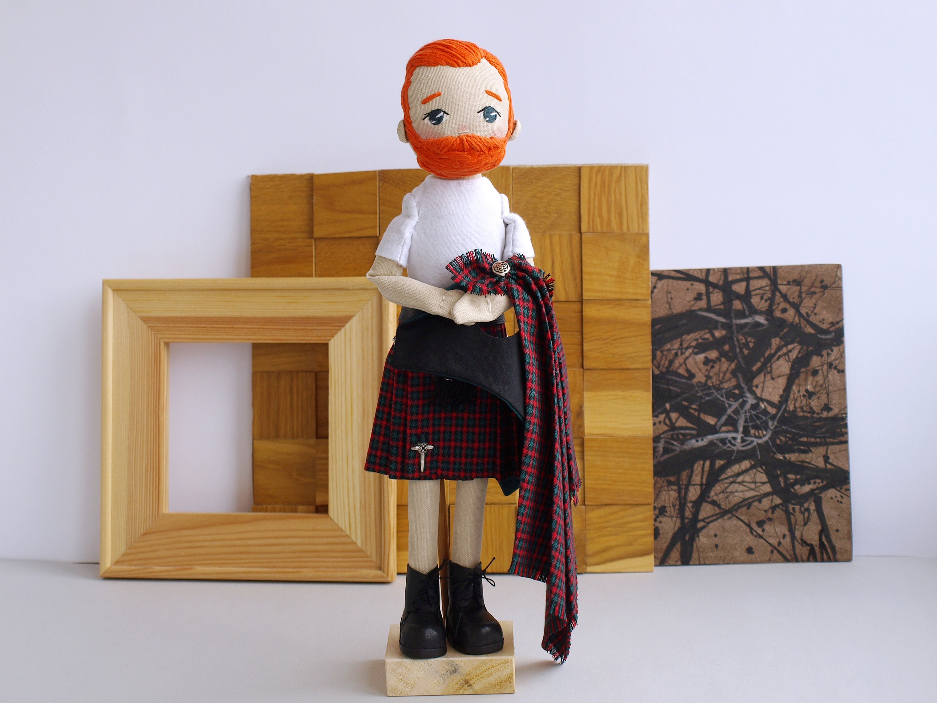 Scotsman Doll With a Beard, Kilt Boy Doll - Etsy