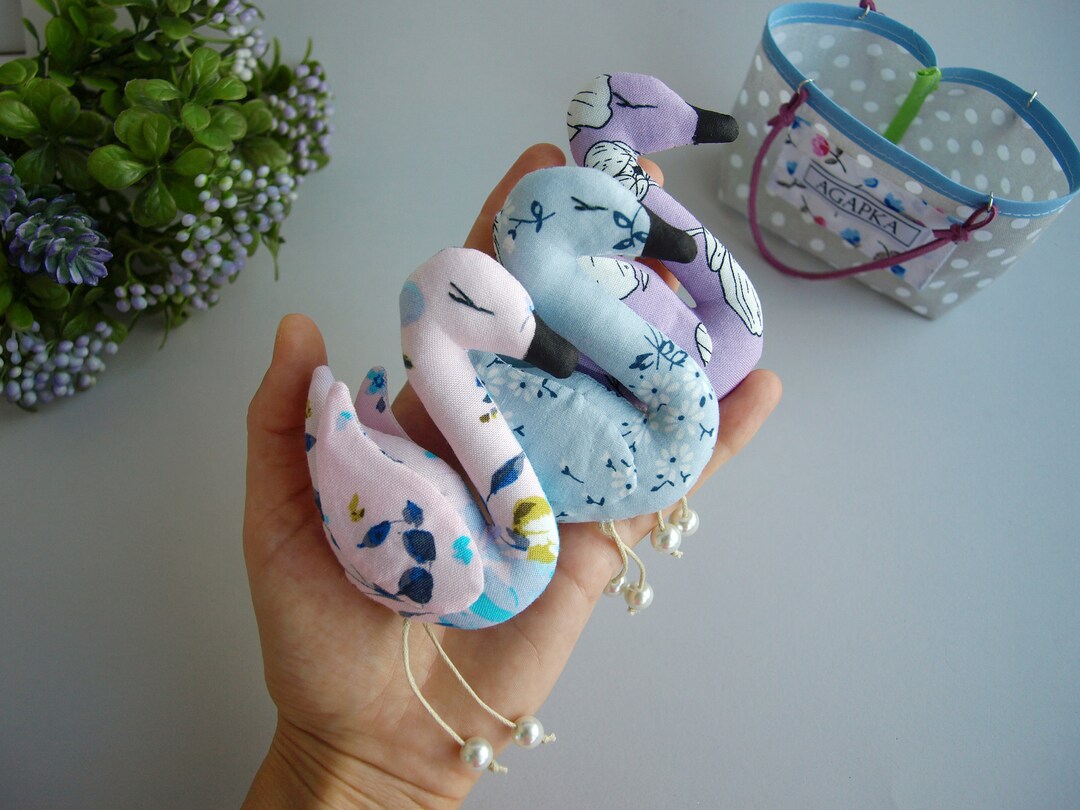 Set of Small Swans, Tiny Stuffed Animals, Small Soft Toys - Etsy