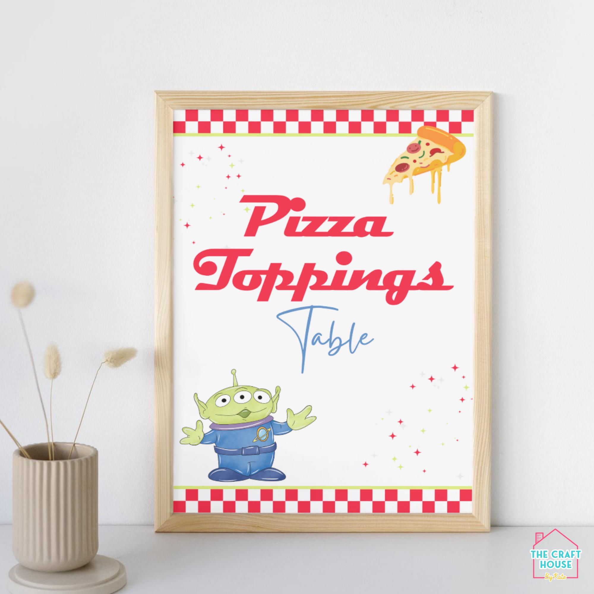 Pizza Toppings Sign: Toy Story Party Decor (digital Download, PNG) - Etsy