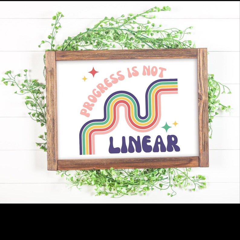 Progress is Not Linear PNG - Etsy