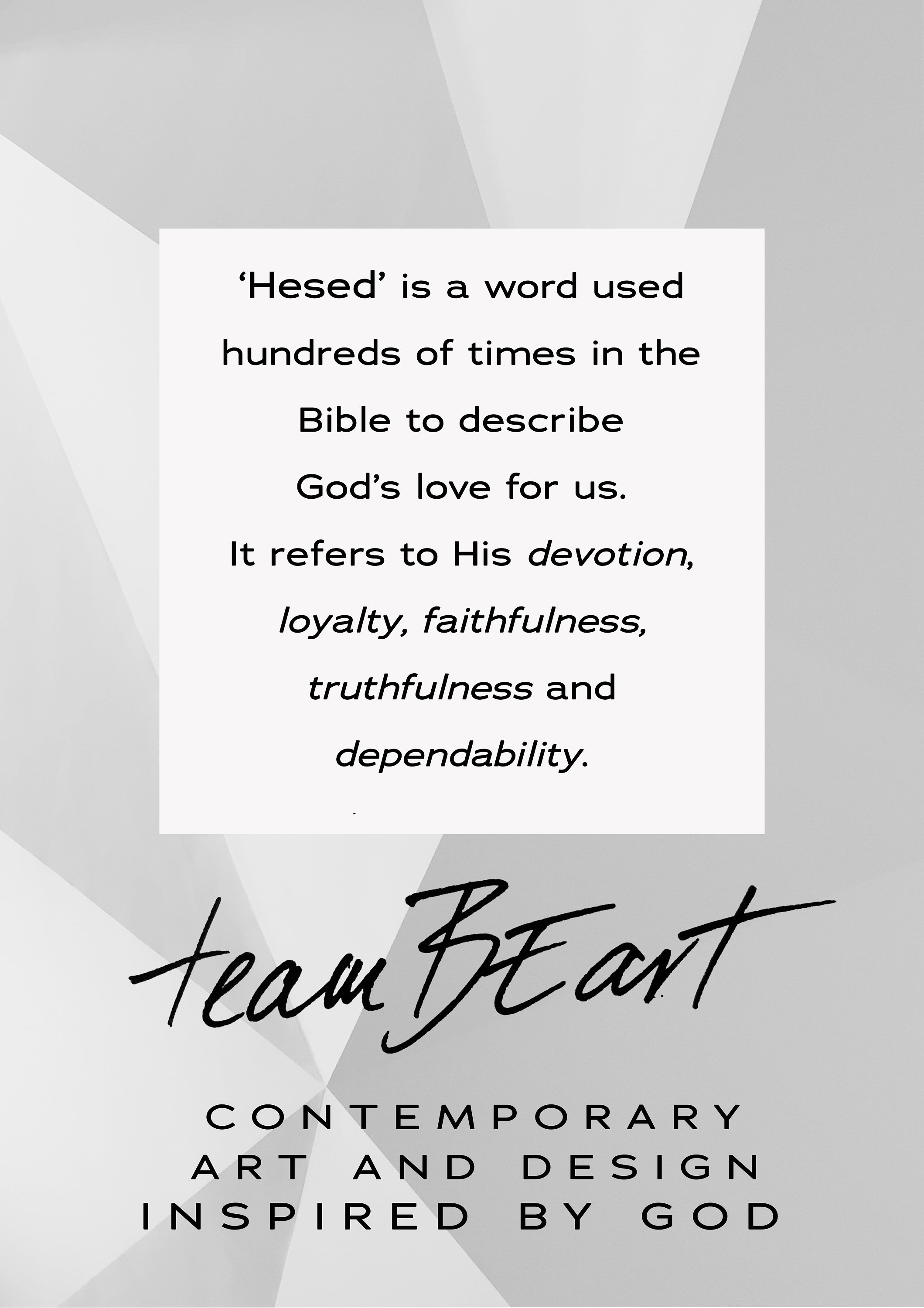 Hebrew Hesed – | SCRIPTURE TYPOGRAPHY ART | Black and White Instant ...