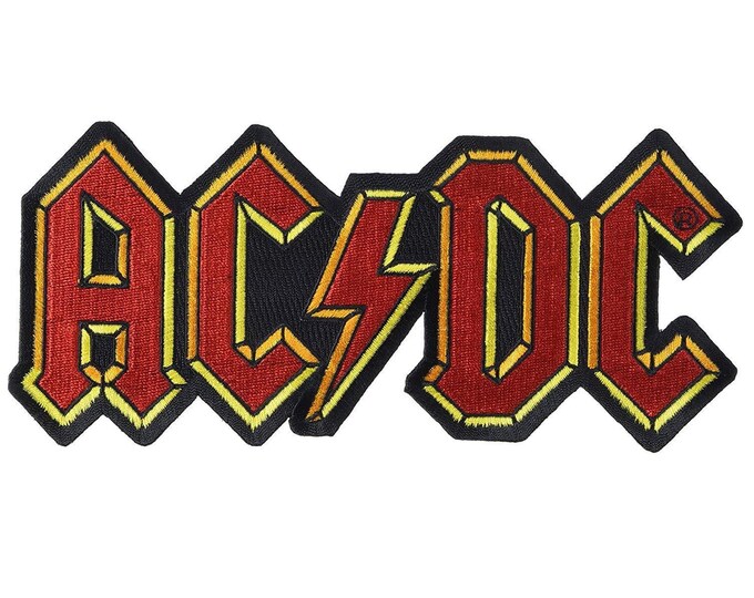 8 INCH AC/DC Logo Embroidered Iron on Patch Officially - Etsy