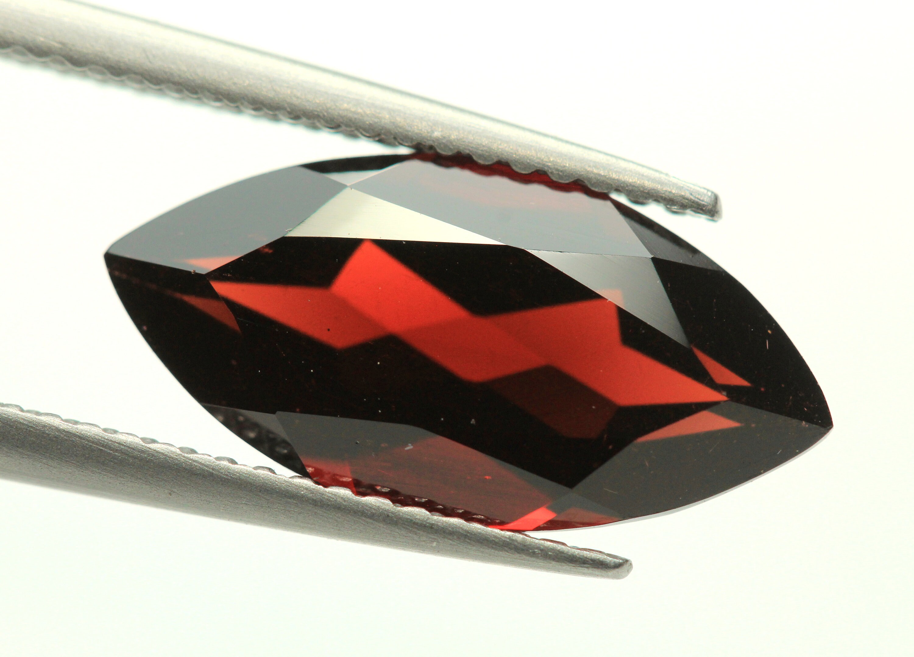 4.40 carats Granate Rojo Natural Facetado. Forma de marquesa | Etsy