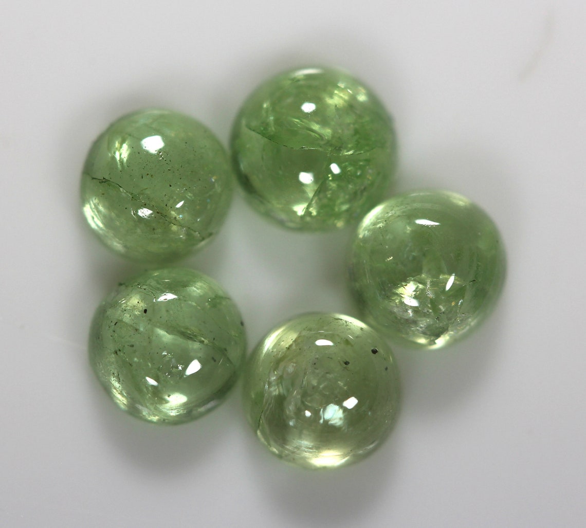 2.26 Carats Natural Tsavorite Cabochon Lot. 4.5x4.5 To 4x4 MM | Etsy