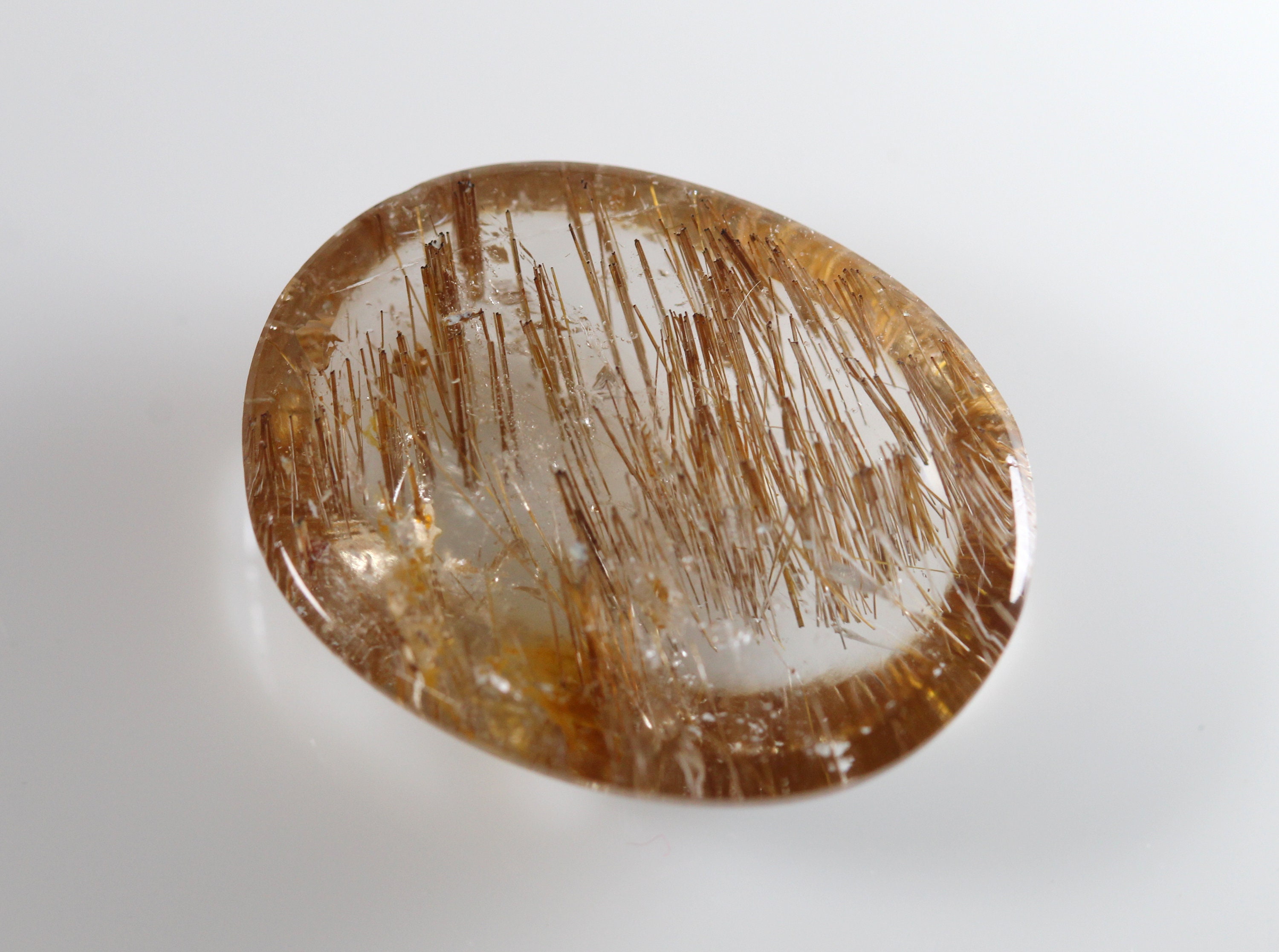 29.12 Carats Natural Copper Rutilated Quartz Cabochon. | Etsy