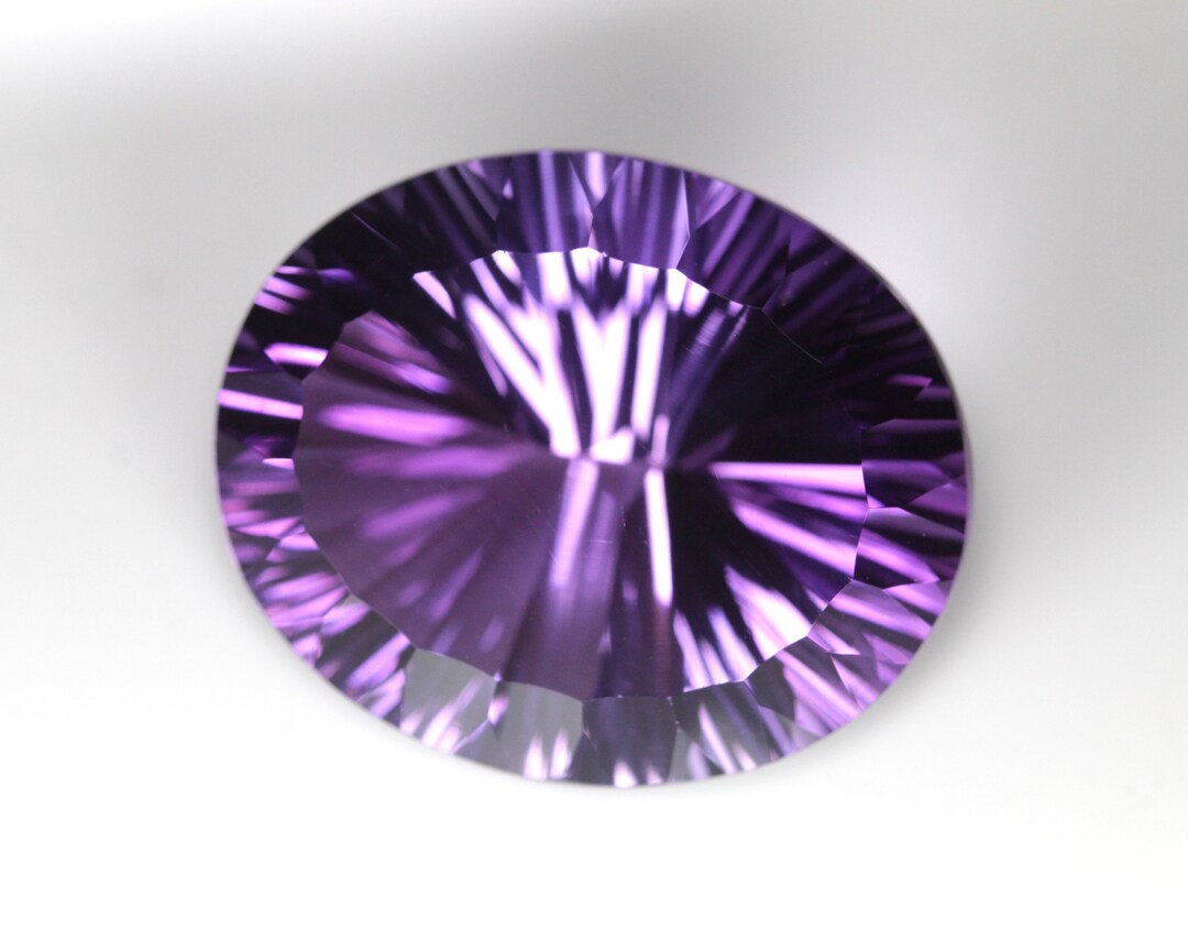 Natural Amethyst Normal Concave Cut 18x14 MM Oval. Calibrated Stone ...