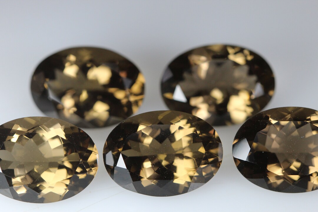 Natural Smoky Quartz Faceted 14x10 to 18x13 MM Ovals. SELECT SIZE ...