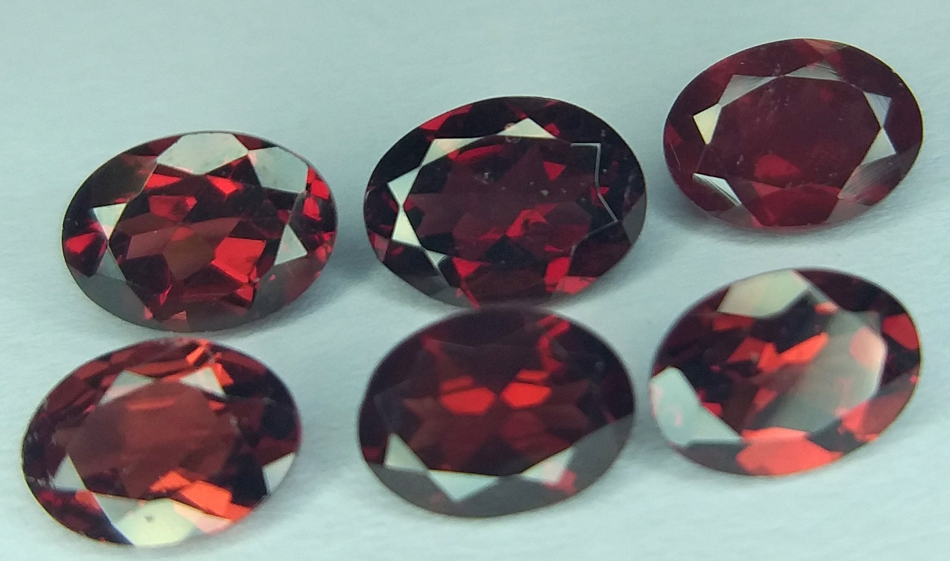 Natural Red Garnet Faceted 7X5 MM. Calibrated Stone. Oval - Etsy