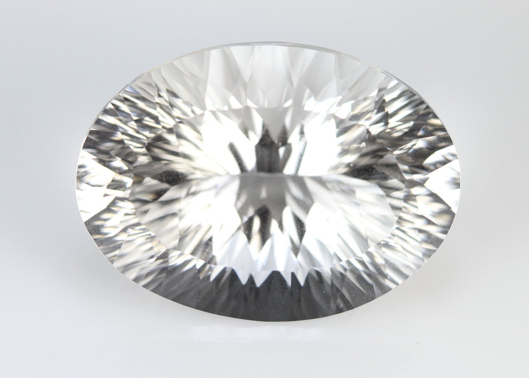 60.10 Carats Natural Crystal Faceted 30x22 MM Oval. Huge Size - Etsy