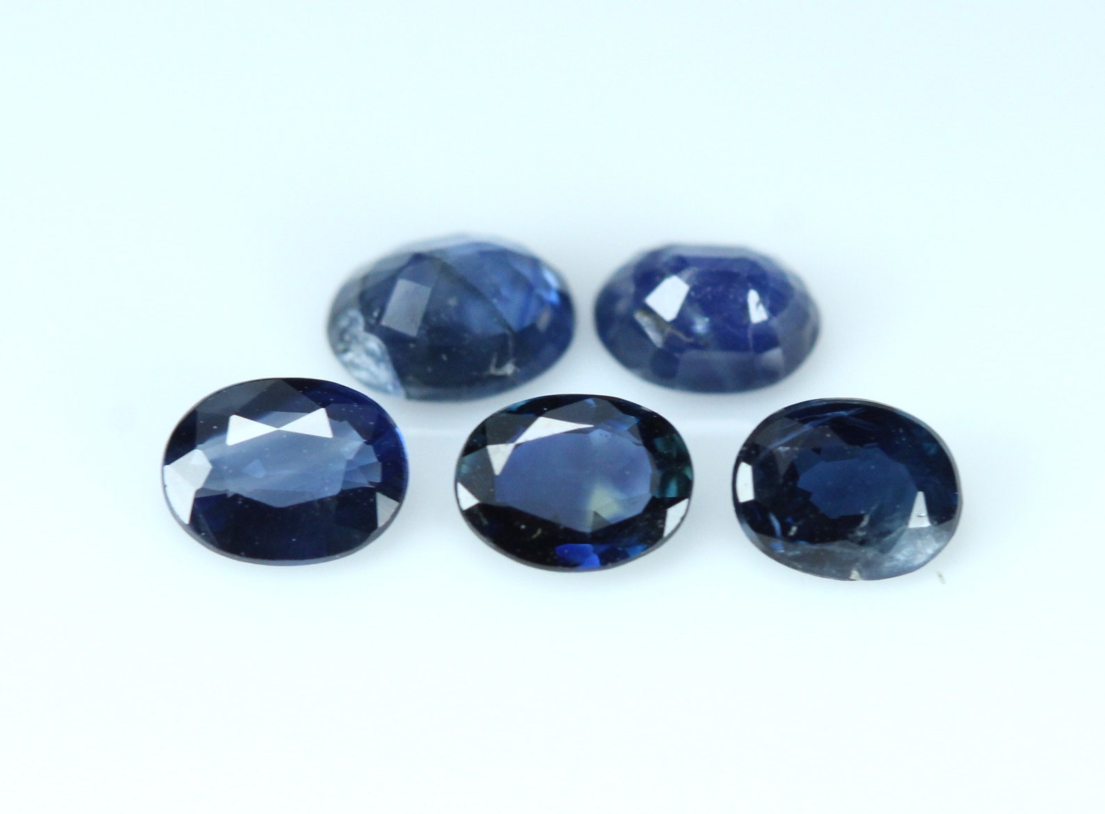 Zafiro Azul Facetado. Tamaño 4x3 MM Oval. Color azul. Calor - Etsy España