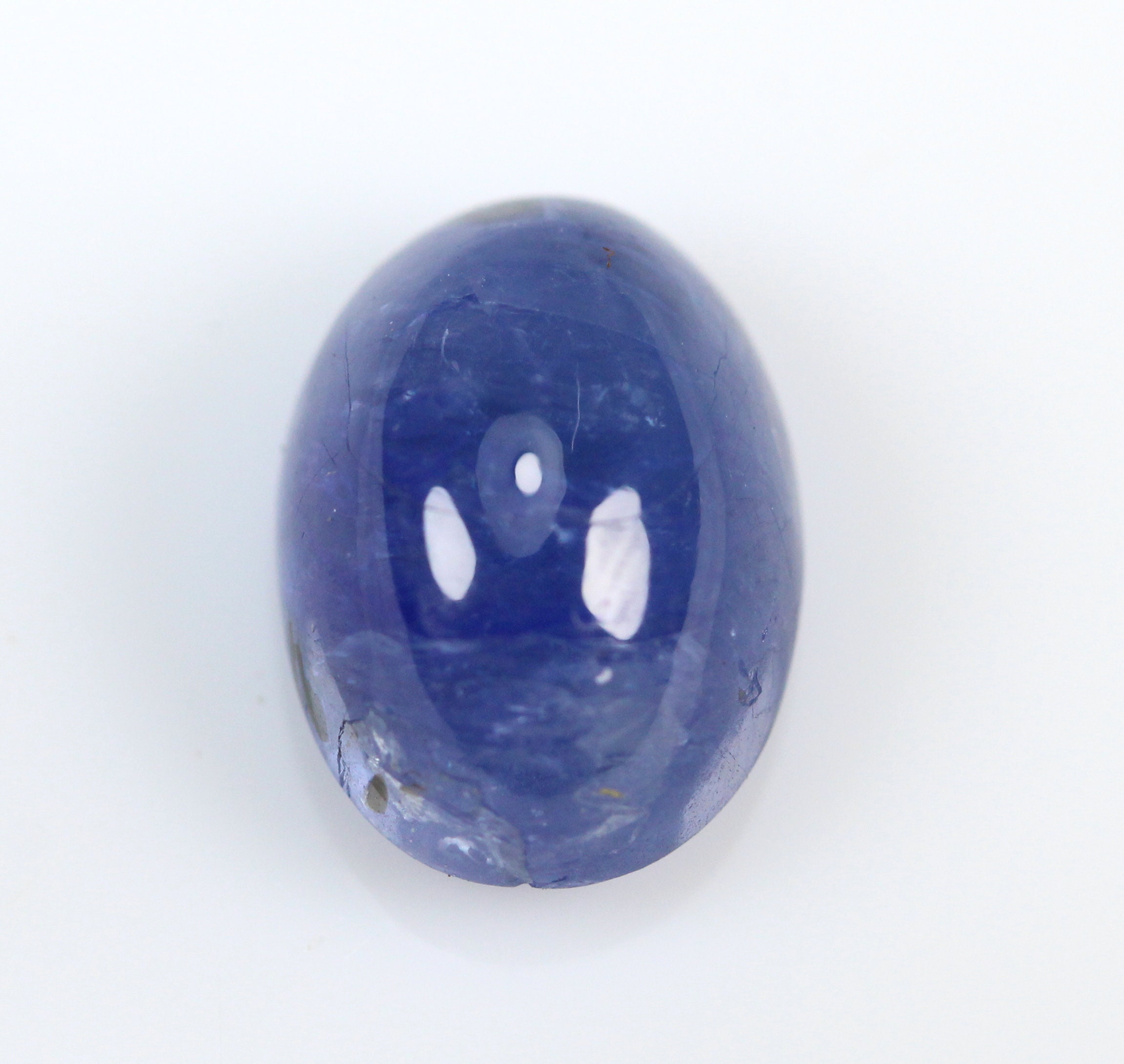 4.26 Carats Blue Sapphire Cabochon. 10x8 MM Oval Shape. Deep - Etsy